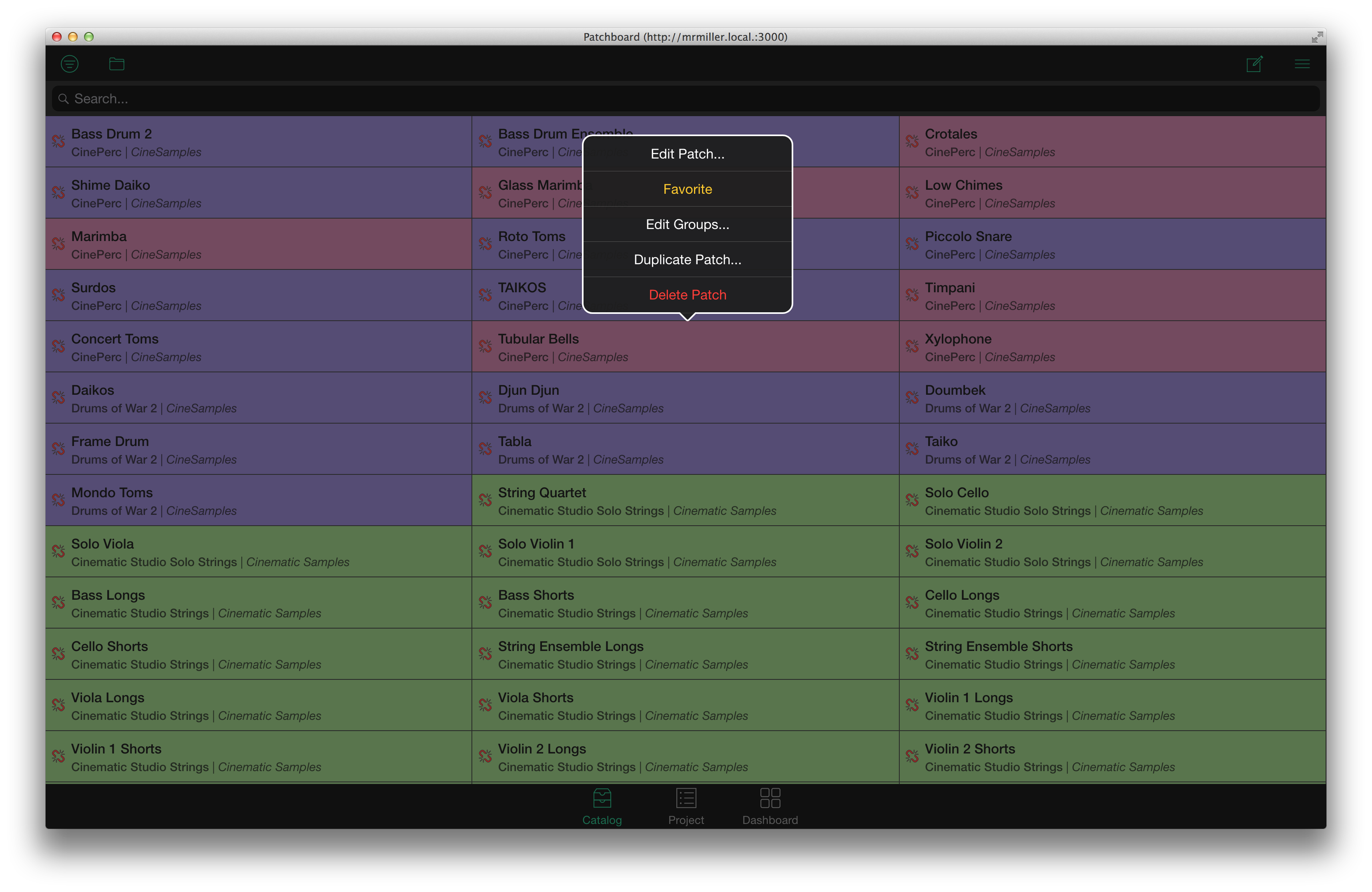 The Patch Editor - Patchboard